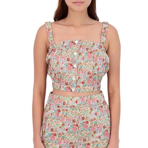 Roller Rabbit | Tops | Roller Rabbit Elysian Day Floral Print Blouse ...